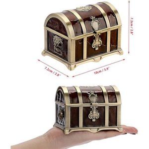 Storage & Organization | Vintage Jewelry Box Treasure Chest Box Trinket ...